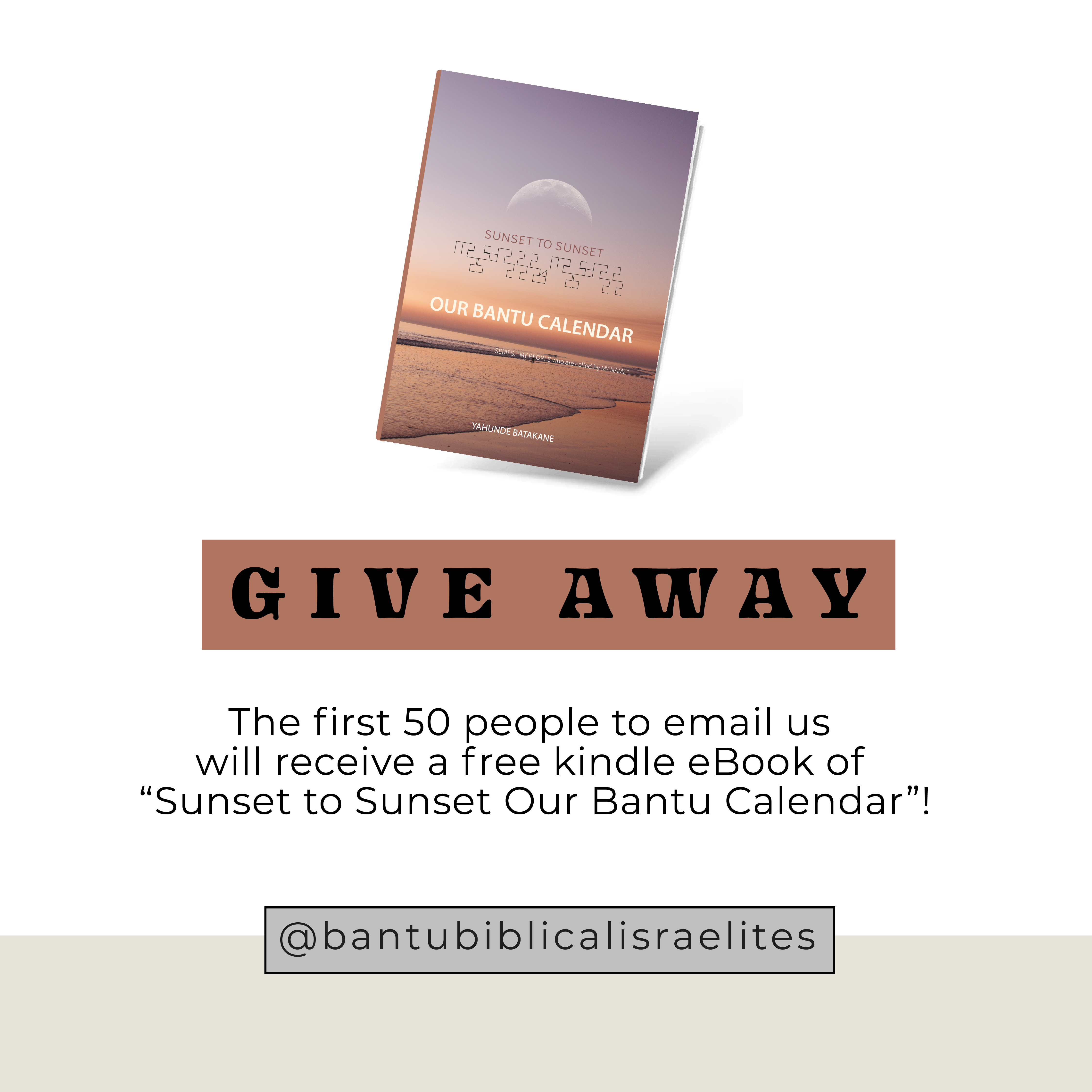 BOOK GIVE AWAY – BANTU=BIBLICAL ISRAELITES
